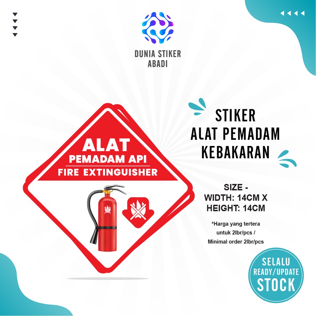 Jual Stiker Alat Pemadam Kebakaran (14x14cm) - Per/2 lembar | Shopee ...