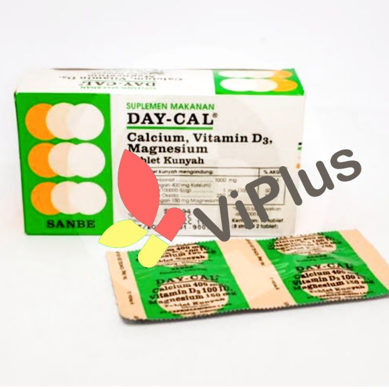 Jual DAY CAL Chewable tablet - calcium - box isi 16 tablet | Shopee ...