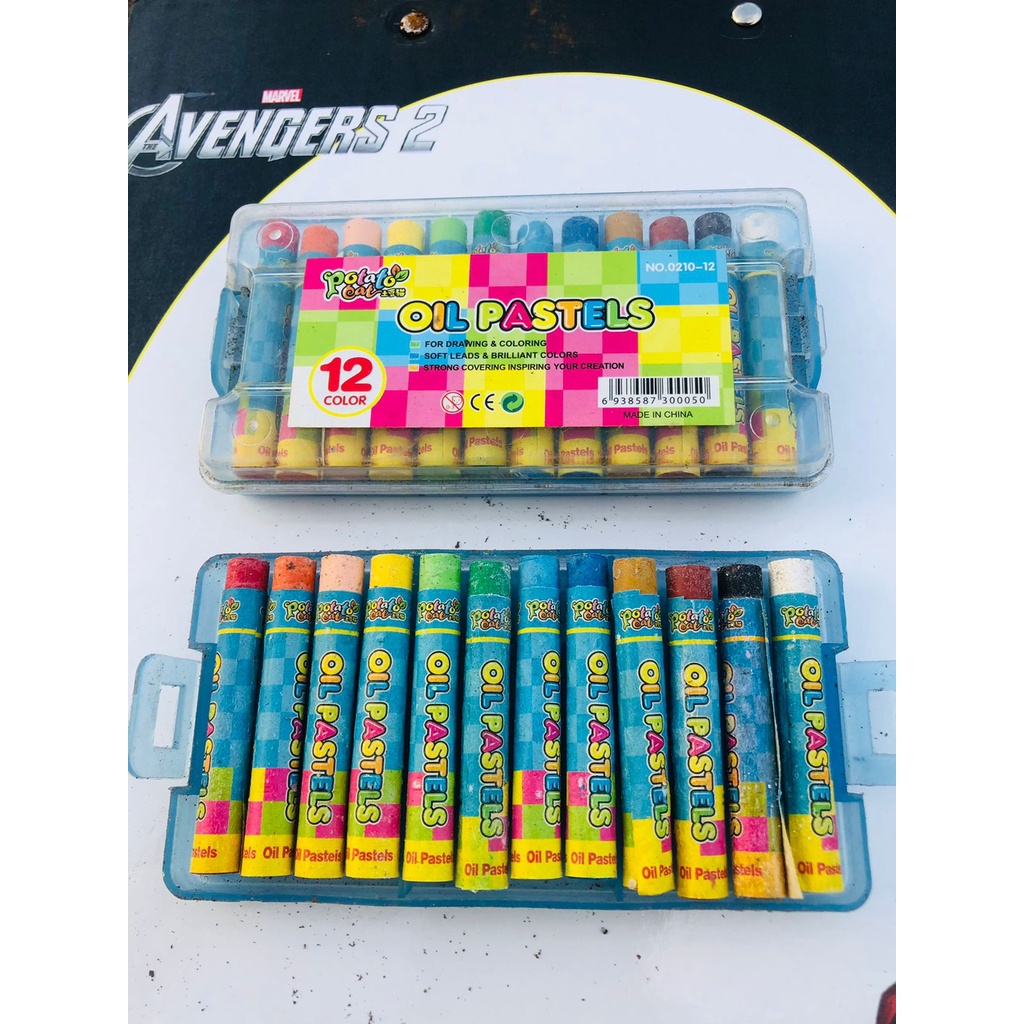 Jual CRAYON 12 WARNA PENSIL WARNA KRAYON OIL PASTEL MINI | Shopee Indonesia