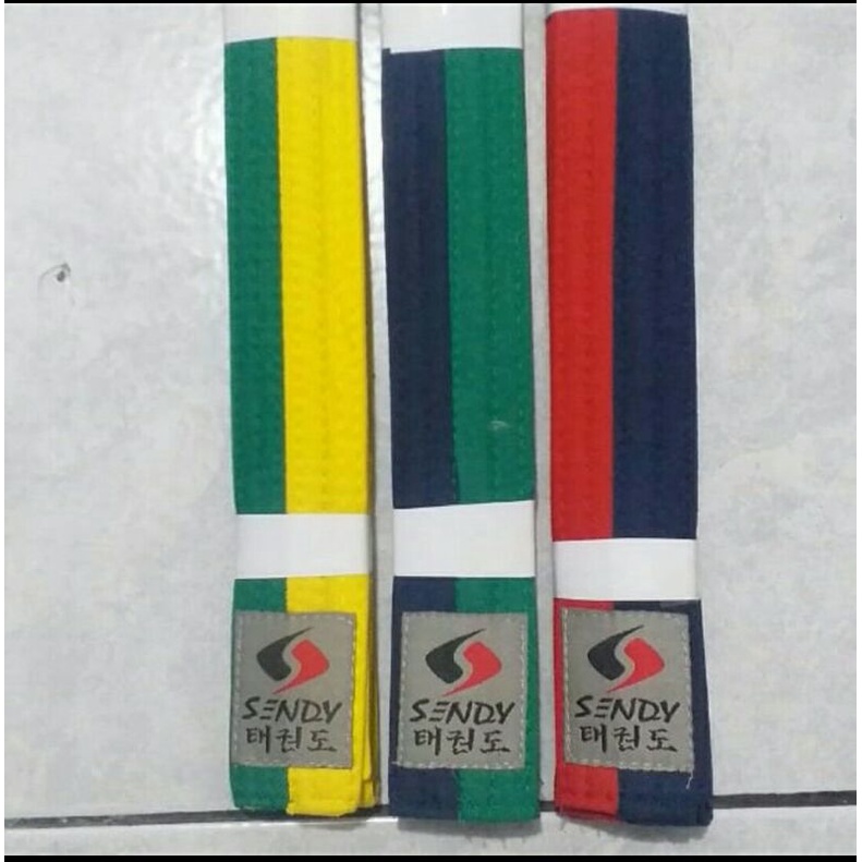 Jual sabuk taekwondo strip 2 warna | Shopee Indonesia
