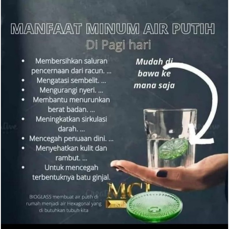 Jual biomini bioglass mini versi 3 air hexagonal antioksidan | Shopee ...