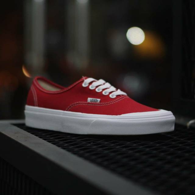 Jual Vans Authentic 138 Racing Red White | Shopee Indonesia