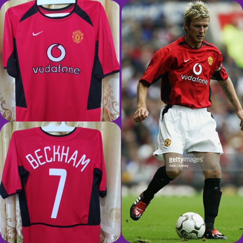 Jual Jersey Retro MU Manchester United Home 2002 2003 2004 Beckham ...