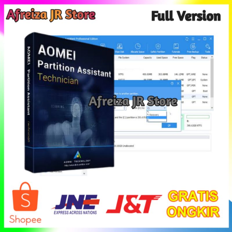 Jual Aomei Partition assistant Technician edition 8.5 lisensi original ...