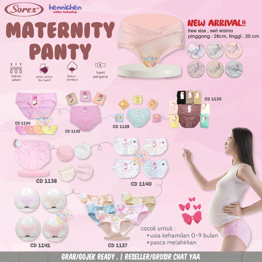 Jual Celana Dalam CD Hamil Wanita Sorex / Maternity Panty 1134 / 1140 / 1138 / 1141 / 1128 /1127 ...