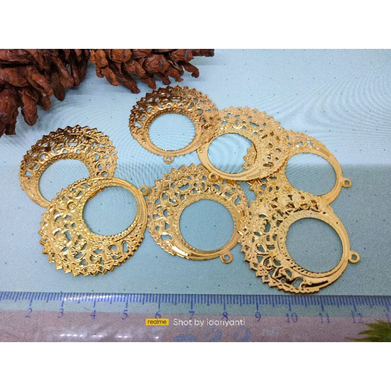 Jual plat bulat gold ringan 10 piece | Shopee Indonesia
