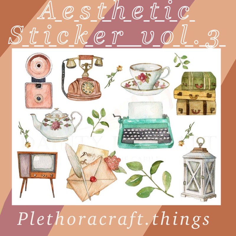 Jual aesthetic sticker murah sticker vintage lucu untuk scrapbook ...