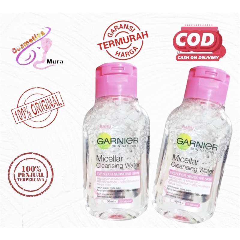 Jual ** GARNIER 50 ML PINK MICELLAR WATER ** garnier micellar water ...