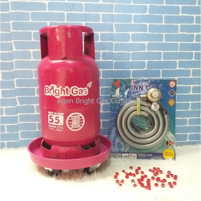 Jual PAKET BRIGHT GAS 5,5 KG PLUS ISI + REGULATOR + TATAKAN | Shopee ...