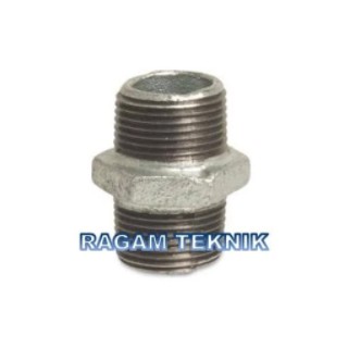 Jual Double Nipple 1 1/4" 1,25 inch Dobel Nipel Nepple Nepel Besi Galvanis 2 Drat Luar Fitting ...