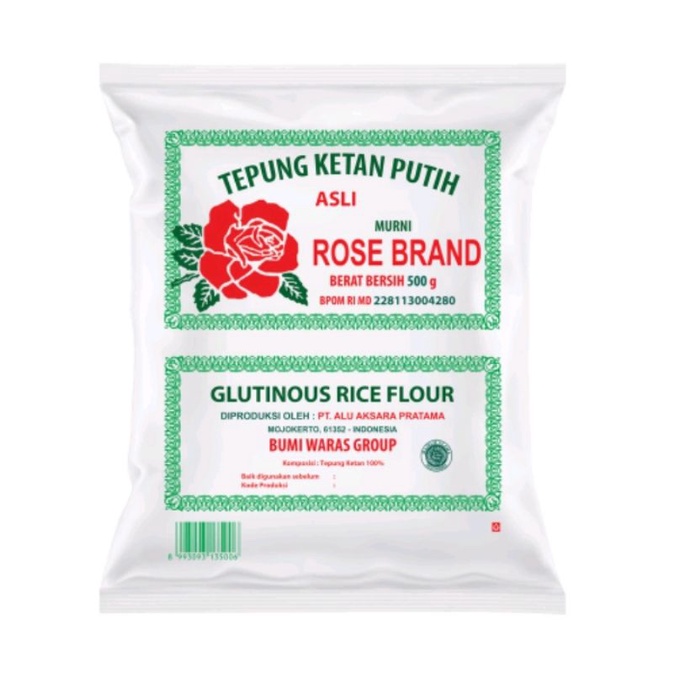 Jual TEPUNG KETAN PUTIH ROSE BRAND BERAT 500GR KEMASAN | Shopee Indonesia