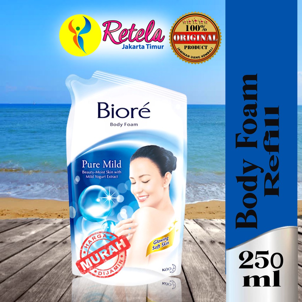 Jual Biore Body Foam Pure Mild Refill 250 ml / Sabun Cair / Sabun Mandi | Shopee Indonesia