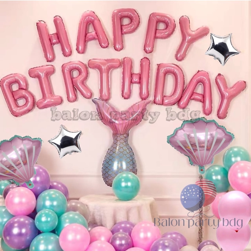 Jual BALON PARTY Paket Dekorasi Ekor Mermaid (Kode 1) / Foil Karakter ...
