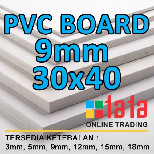 Jual PVC Foam Board Papan Potongan Tebal 9mm Ukuran (30x40)cm Per-pcs ...