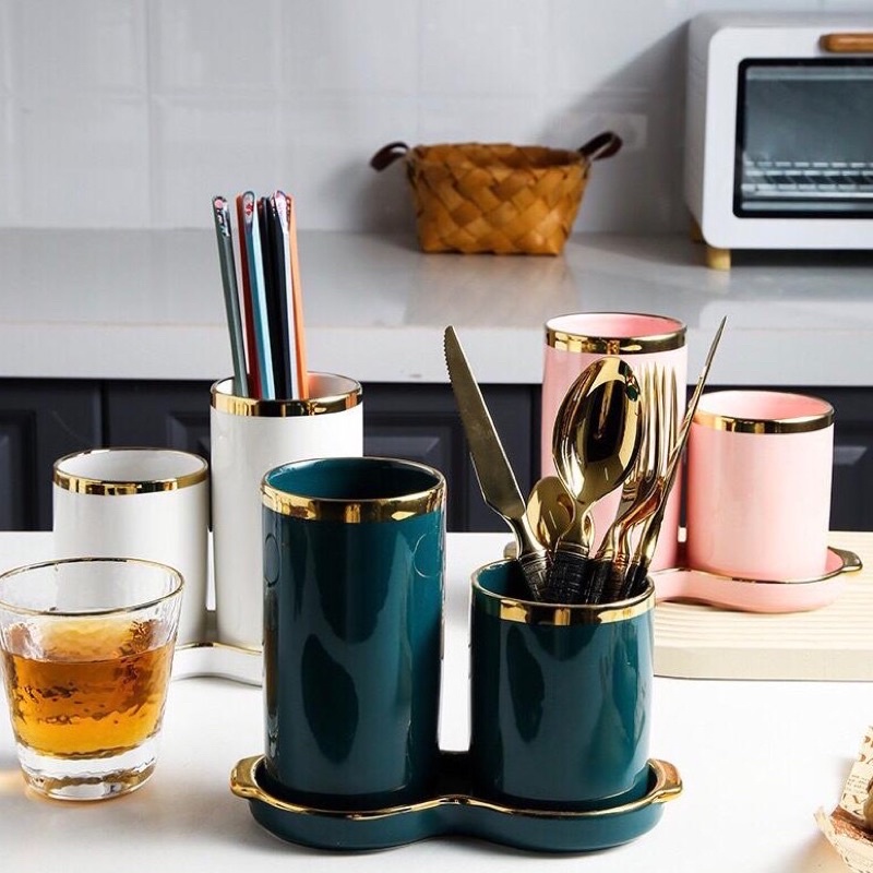 Jual Tempat Sendok Garpu Keramik / Holder Spoon Fork / Tempat ...