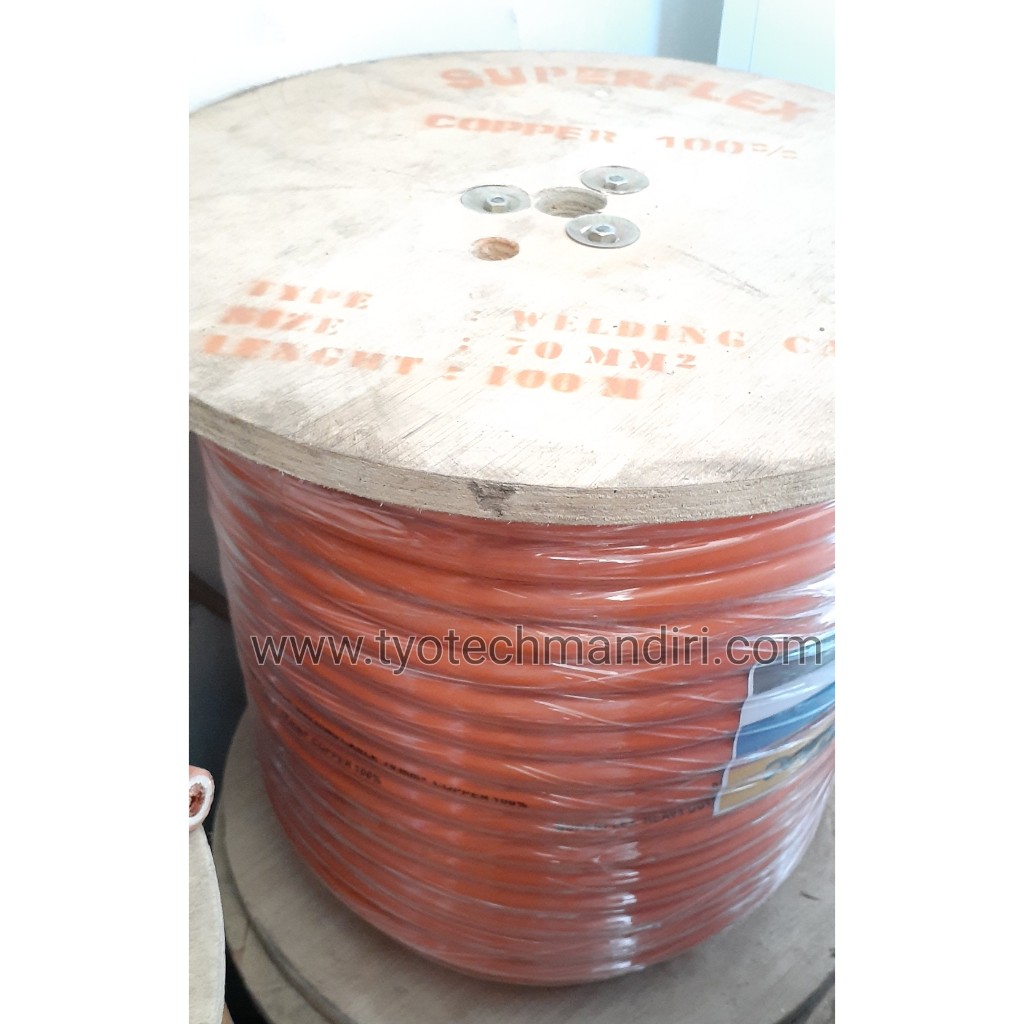 Jual Kabel Las 70 mm / Welding Cable SUPERFLEX 70mm warna Orange - 1 ...