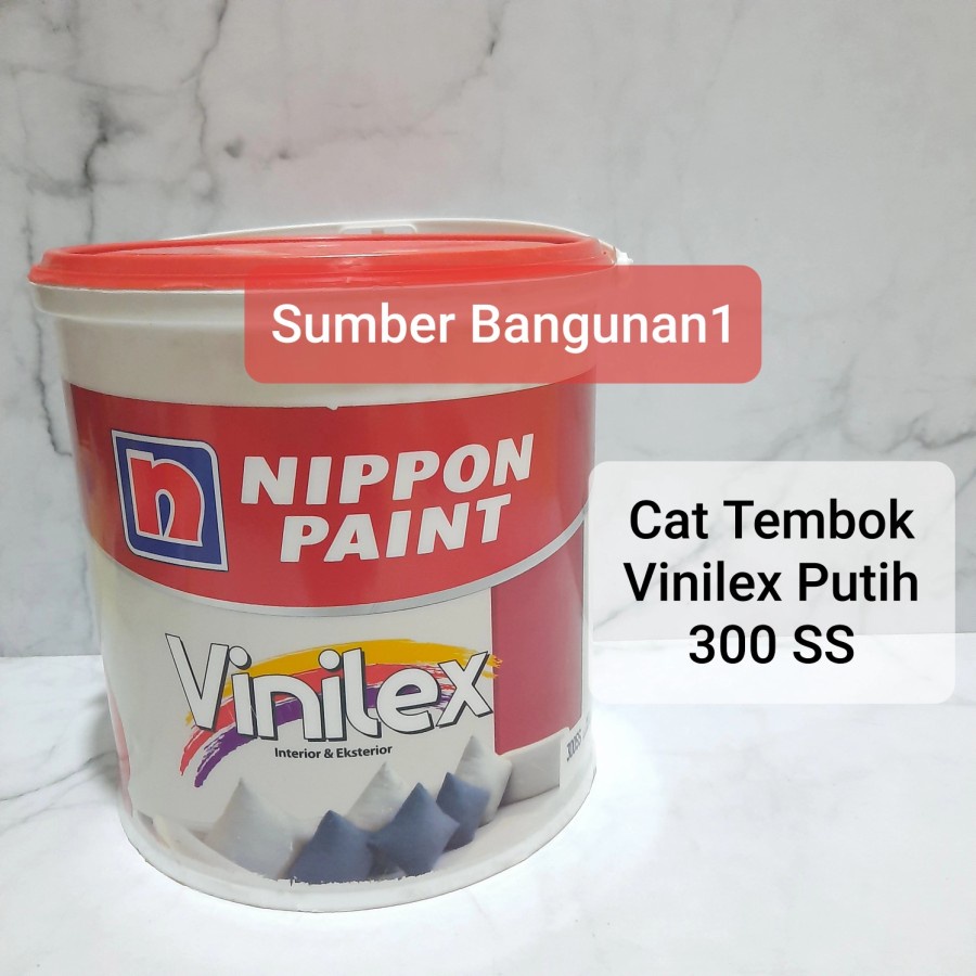 Jual Cat Tembok plafon vinilex putih 300 SS [Untuk Instant/Same day ...