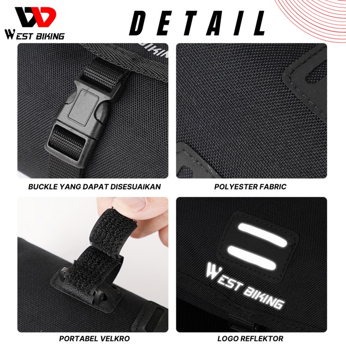 Jual sepeda-tas- west biking bike front handlebar bag tas depan sepeda ...