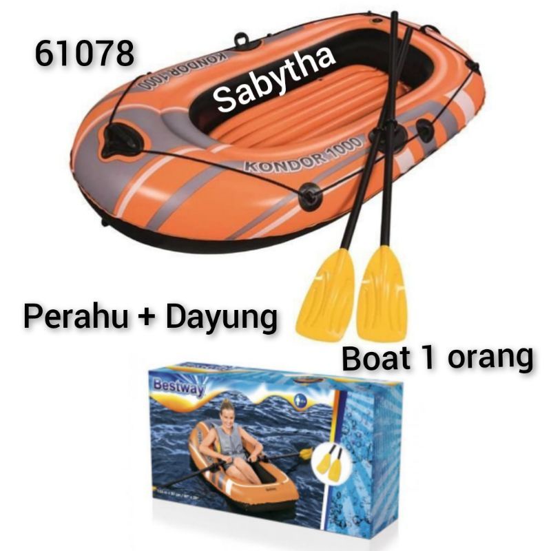 Jual KOMPLIT Perahu Karet BESTWAY Battle Bomber 2 Orang - 51108 61078 ...