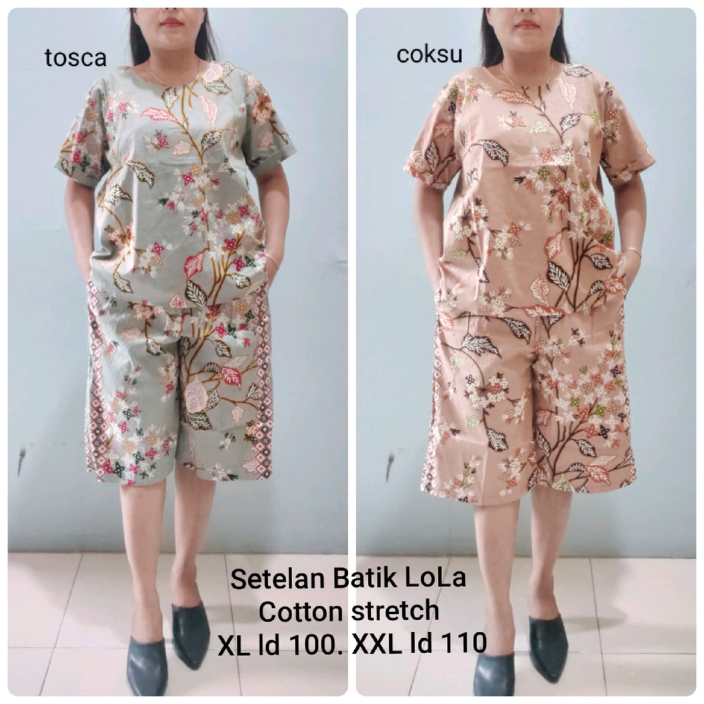 Jual Pakaian wanita.setelan kulot batik LOLA.bahan katun stretd premium ...
