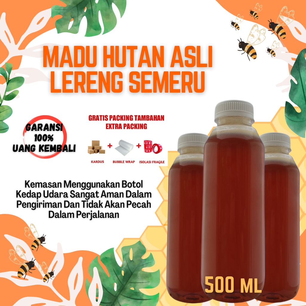 Jual Madu Hutan Asli Murni 100% Madu Hutan Asli Lereng Semeru 500ml ...