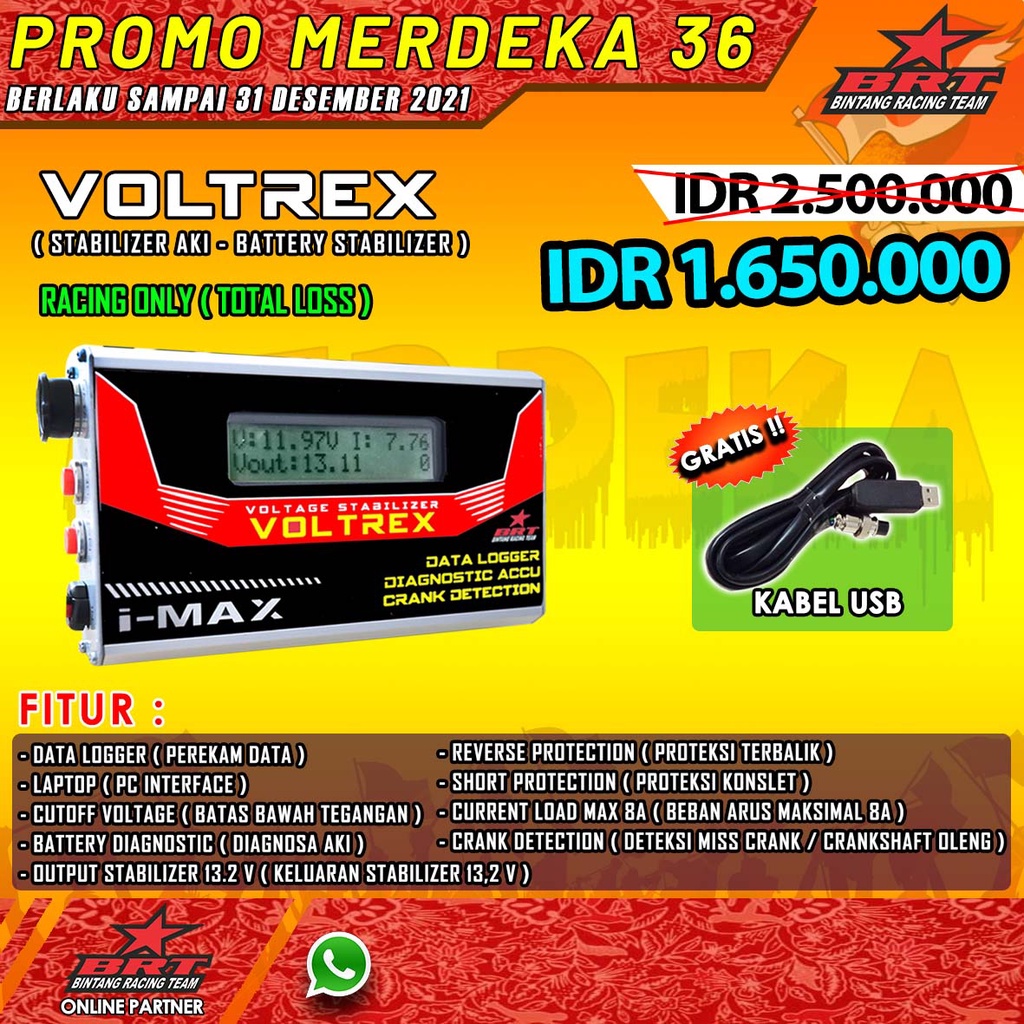 Jual IMAX VOLTREX BRT Stabilizer Aki ACCU Total Loss | Shopee Indonesia