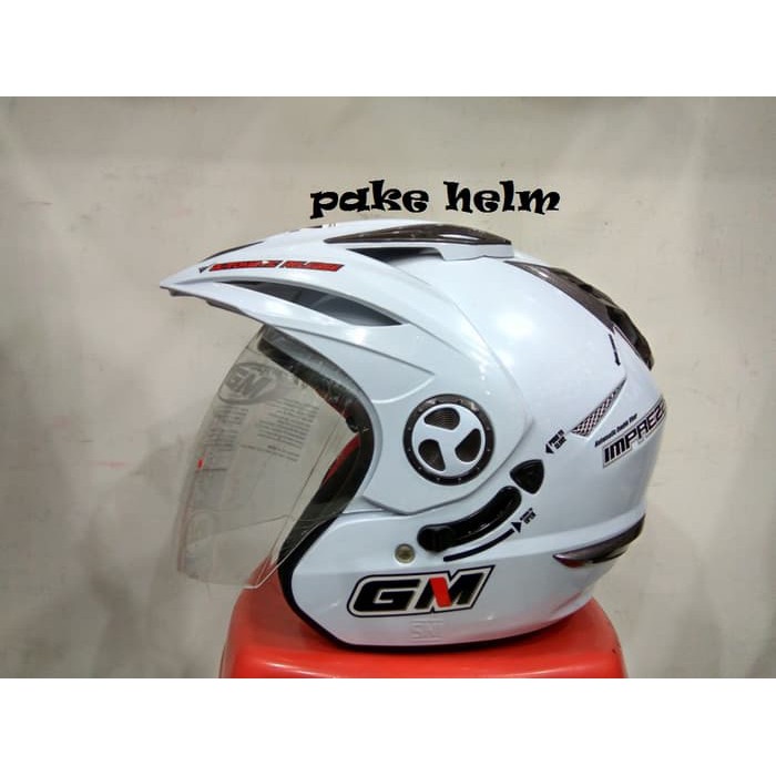 Jual BEST QUALITY HELM GM NEW IMPREZZA PUTIH HALF FACE | Shopee Indonesia