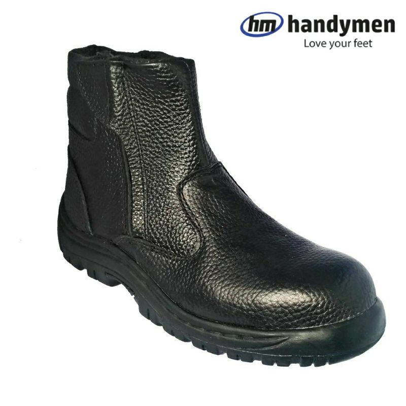 Jual Sepatu Safety Kulit - Handymen NBR 603 Boot Safety Shoes - Black ...