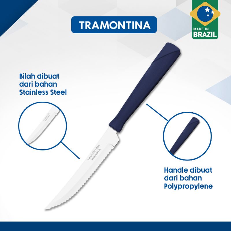 Jual Pisau Steak 4" Original Tramontina Barbeque Knife New Kolor 23160 ...