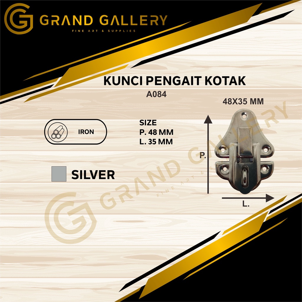 Jual KUNCI PENGAIT/ PENGAIT BOX HANTARAN/ KUNCI PERHIASAN A084 48 X 35 ...