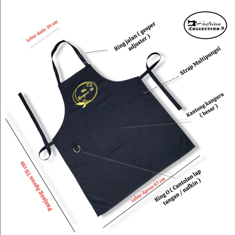 Jual Celemek Apron Polos dan Custom | Celemek Masak | Celemek Barista ...