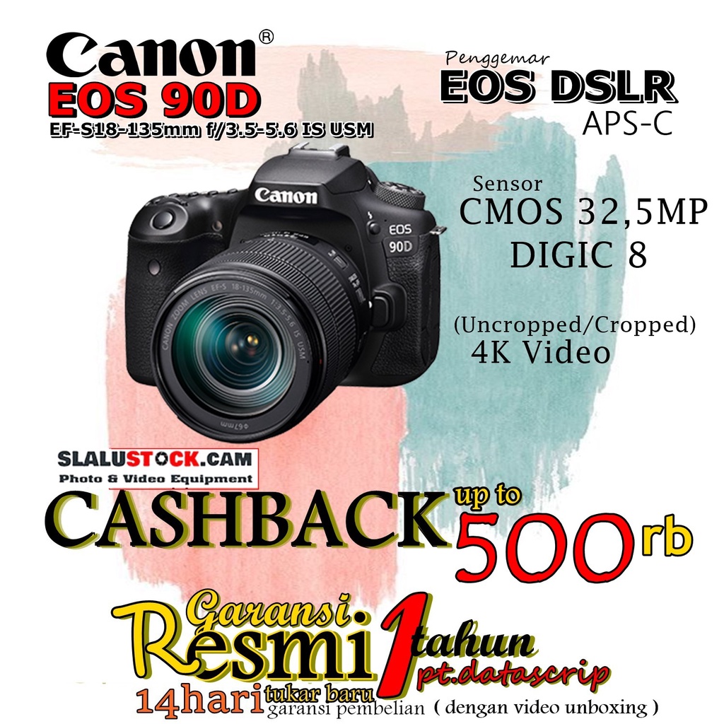 Jual Canon Eos 90D Kit EF-S18-135mm f/3.5-5.6 IS USM / Camera Canon 90D ...