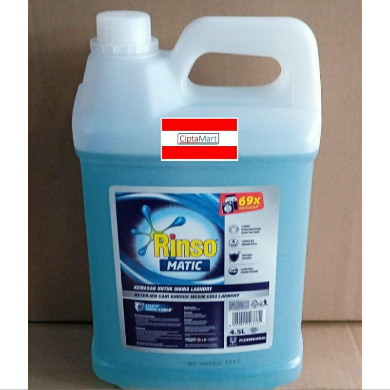 Jual Rinso Matic Professional Detergen Deterjen Cair Laundry Jerigen 4. ...