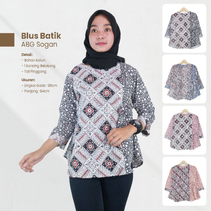 Jual Blus Batik ABG Sogan - NairaBatik | Shopee Indonesia