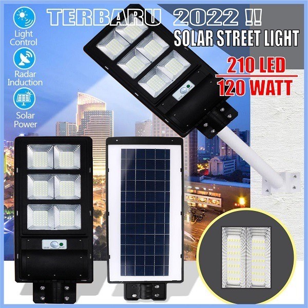 Jual LAMPU LED TENAGA SURYA / SOLAR PANEL / LAMPU 210 LED / 120 Watt ...