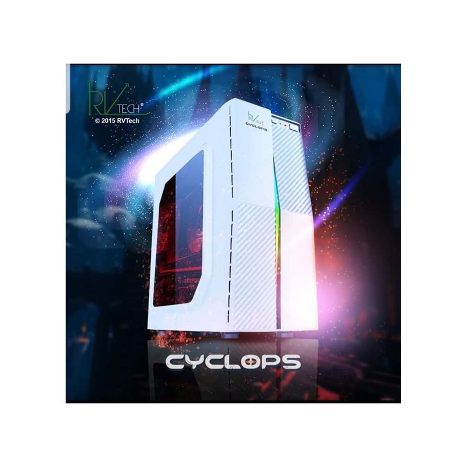 Jual CASING CPU GAMING RVTECH CYCLOPS WHITE | Shopee Indonesia