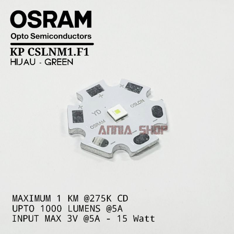 Jual OSRAM LED EMITTER KP CSLNM1.F1 ALUMUNIUM 20MM GREEN HIJAU | Shopee Indonesia