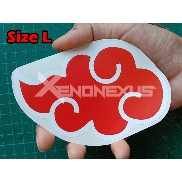 Jual Stiker Awan Merah Akatsuki, Naruto size S dan L | Shopee Indonesia