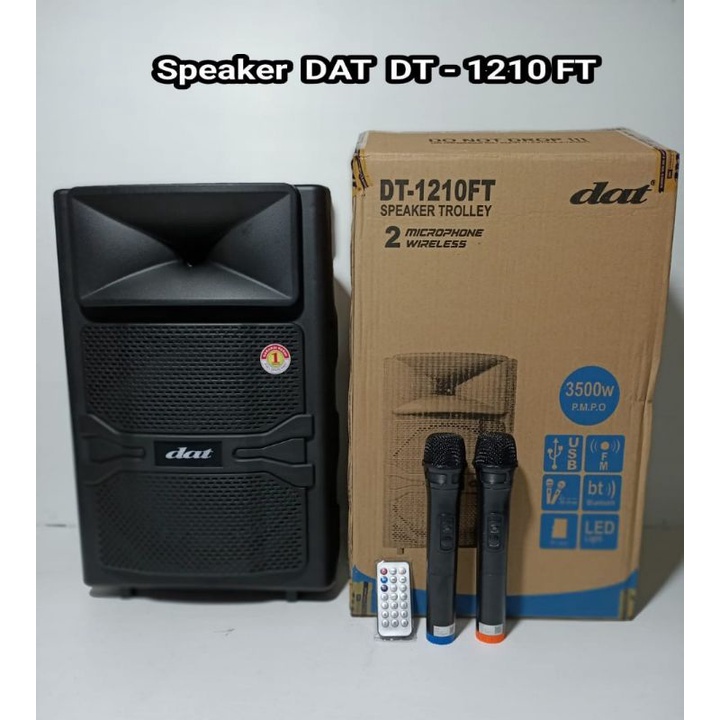 Jual speaker meeting merk dat 12inc bonus mic wireless 2pcs | Shopee ...