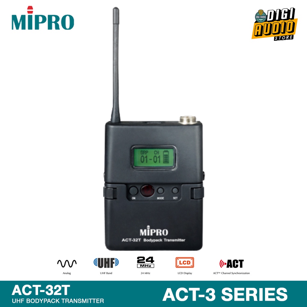 Jual Wireless Bodypack Transmitter MIPRO ACT-32T - ACT32T ACT-3 Series ...
