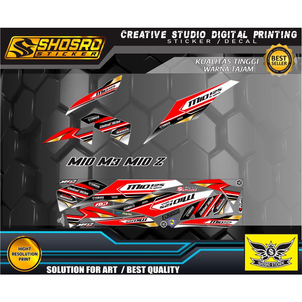 Jual VARIASI POLET VARIASI MOTOR YAMAHA MIO M3 MIO Z STRIPING/STIKER ...