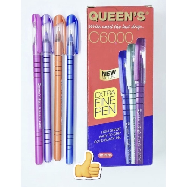Jual BULPEN MEREK FASTER QUEEN'S C-6000 HITAM ( Isi 12 biji ) | Shopee ...