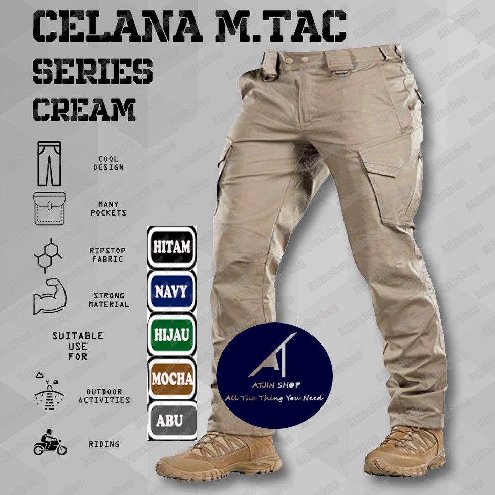 Jual Celana Panjang Kargo Cargo Tactical Pria Model M-tac series Anti Gesek RIPSTOP TORNADO ...