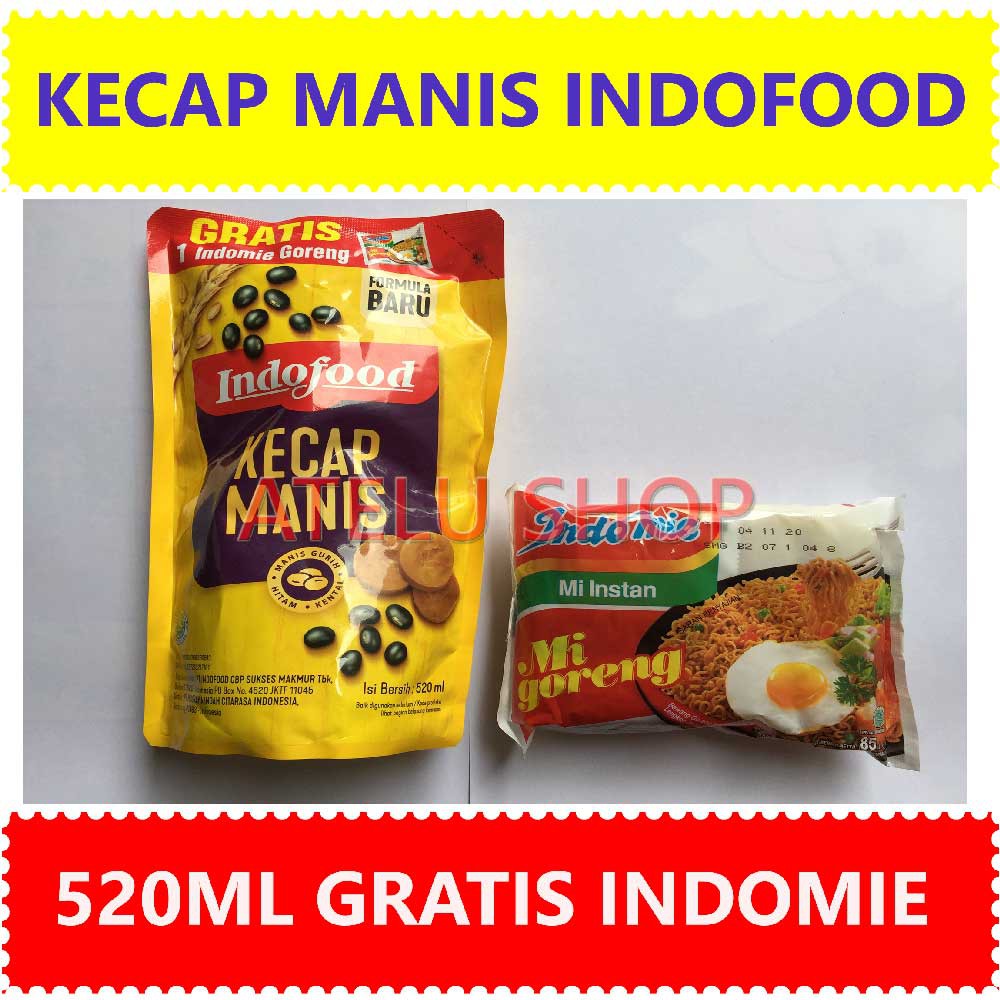 Jual Kecap Manis Indofood 520ML Kemasan Pouch Refill Isi Ulang Formula ...