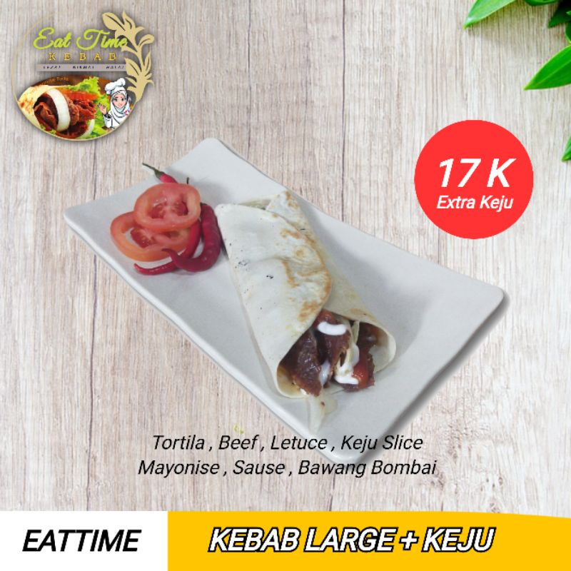 Jual Eattime Kebab Daging Sapi Large + Extra Keju Slice | Shopee Indonesia