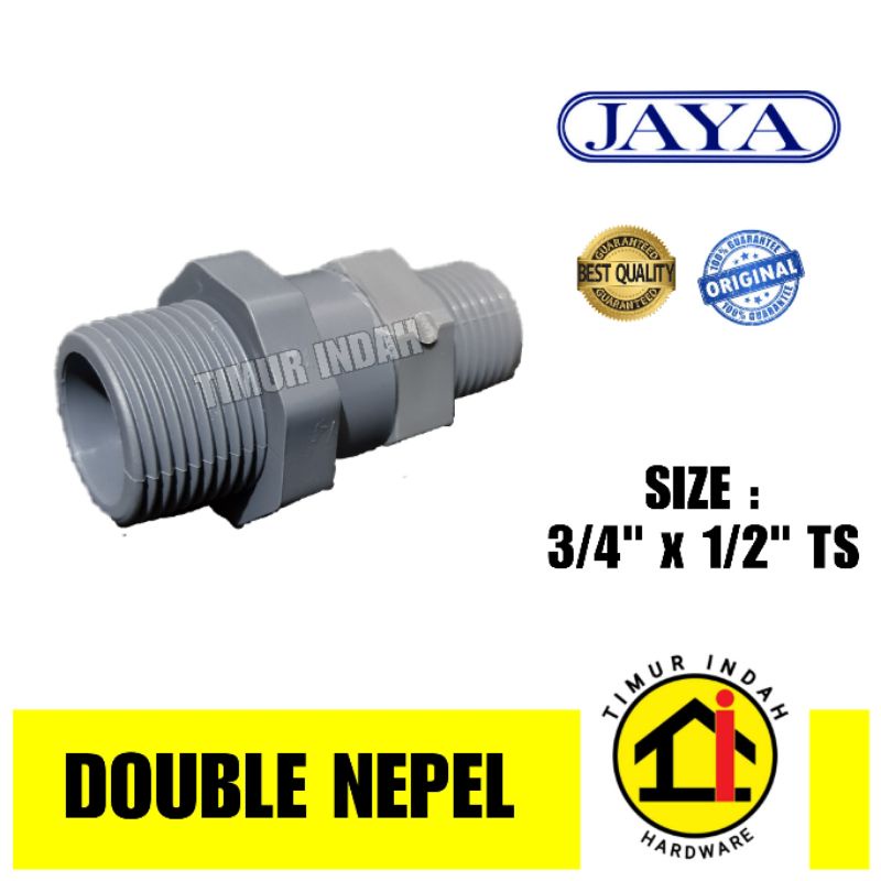 Jual Double Nepel 3/4" x 1/2" TS - JAYA | Shopee Indonesia