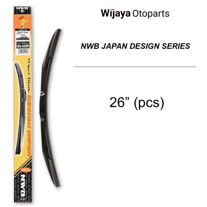Jual Wiper Mobil ukuran 26 NWB Design Series Japan Hybrid Frameless - Satuan | Shopee Indonesia