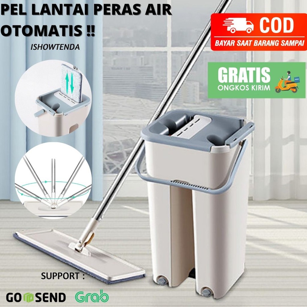 Jual Pel Lantai Peras Sendiri / Alat Pel Set Otomatis Peras Air Magic ...