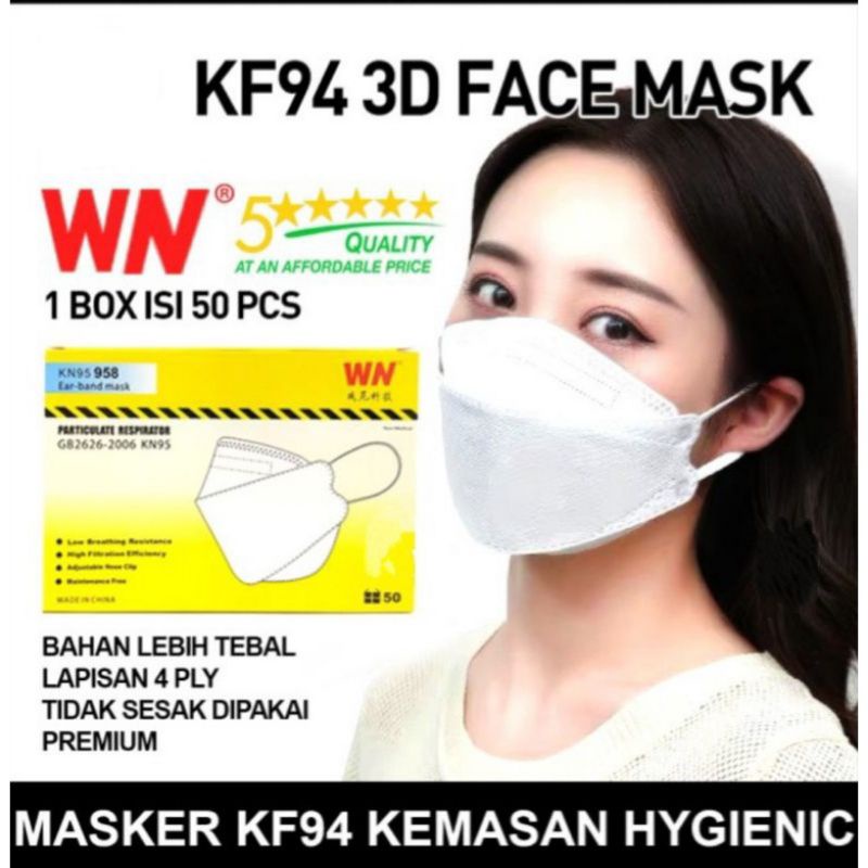 Jual MASKER KF94 4 PLY EVO KOREA WN KN95 958 1BOX ISI 50PCS | Shopee ...