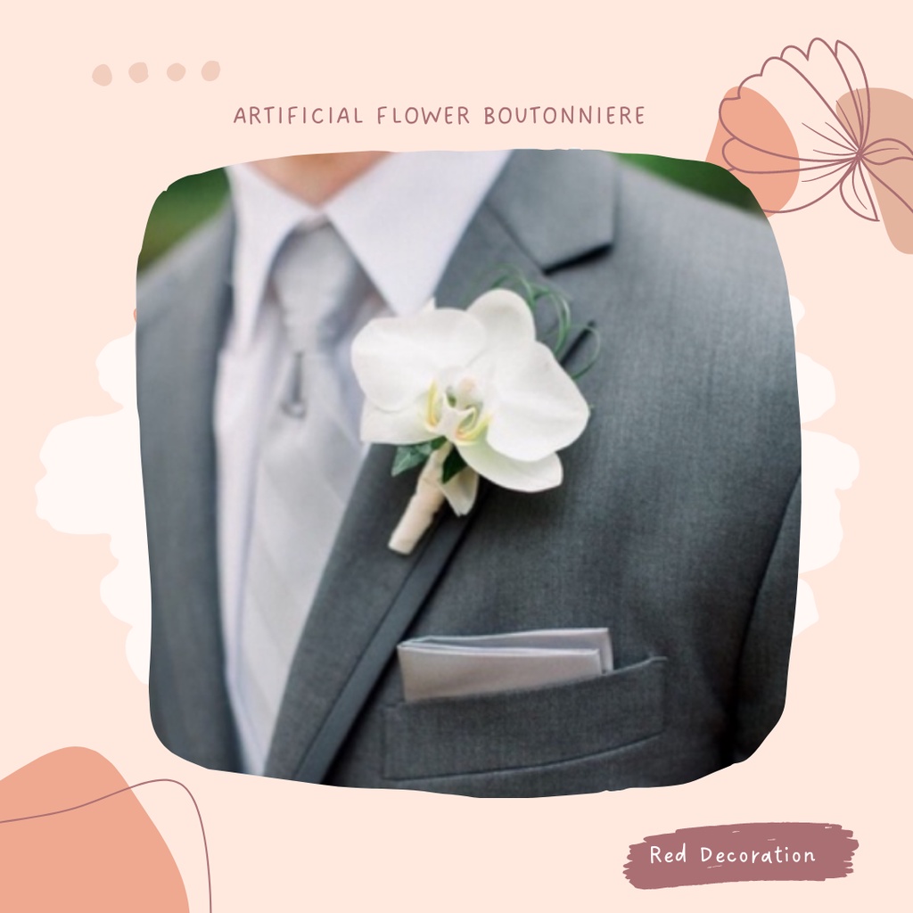 Jual Korsase Costem Bunga Jas Pria Wedding Corsage Artificial Anggrek ...